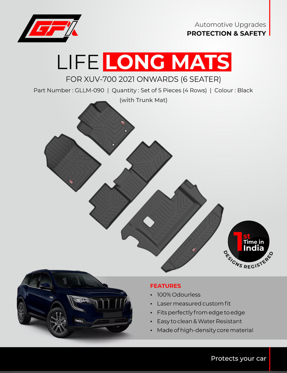 GFX Car Floor Mats Premium Life Long Foot Mats Compatible with Mahindr ...