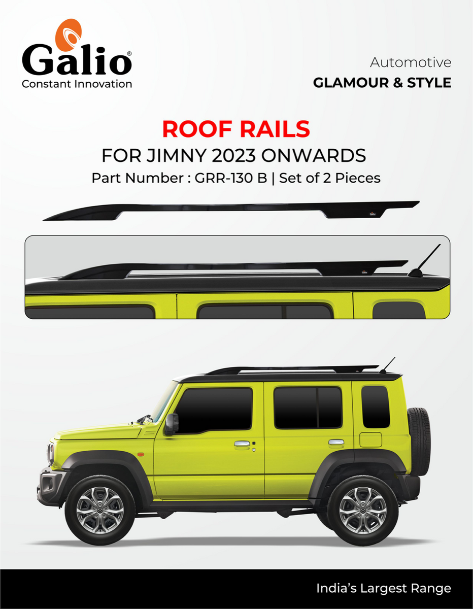 Galio Black Roof Rails Compatible With Maruti Jimny 2023 Onwards - Set ...