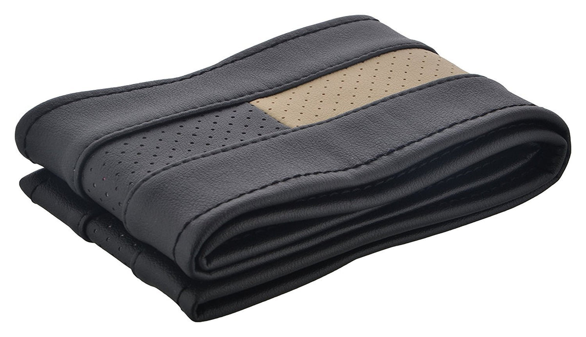 Stitchable Car Steering Cover Compatible with Toyota Innova Crysta, (B ...