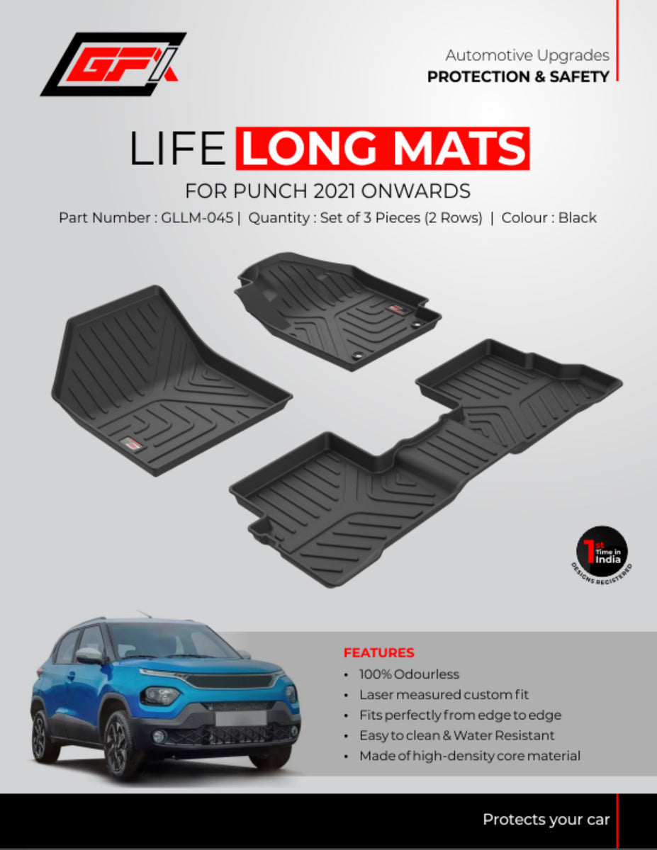 GFX Car Floor Mats Premium Life Long Foot Mats Compatible with Tata Pu ...